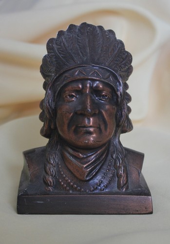 Vintage Santa Fe Federal Savings Native American Indian Chief Coin Bank ...