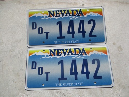Nevada DOT license plate pair # 1442 | eBay