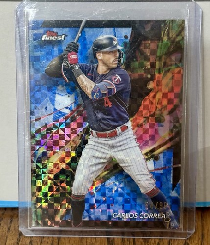 2024 Topps Finest - Carlos Correa - Blue Checkerboard /99 Twins | eBay