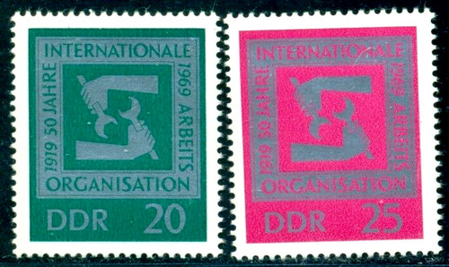 1969 International Labour Organization,ILO,50th anniversary,DDR,1517 ...