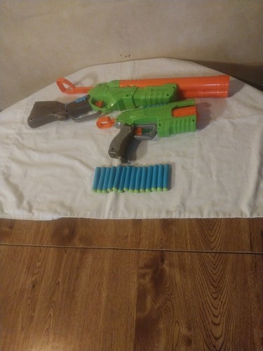 Nerf Gun X Shot Rapid Fire Toy Green Pistol Eliminator Shotgun Tested ...
