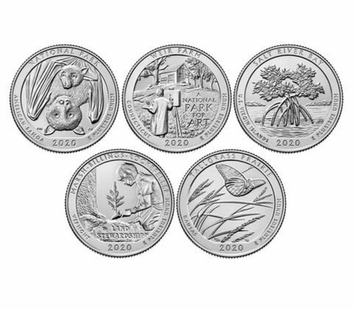 2020 S 2021 S America the Beautiful Quarters - Complete 6 Quarters (S ...