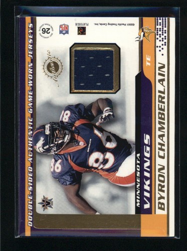 BYRON CHAMBERLAIN/ DWAYNE CARSWELL 2001 VANGUARD #26 DUAL GAME JERSEY ...