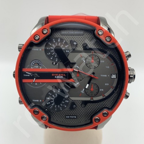 Diesel DZ7370 Mr.Daddy 2.0 Chronograph Red Gunmetal Stainless Steel Men ...