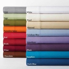 Cotton Sateen Sheets Double Fitted Sheets for sale | eBay