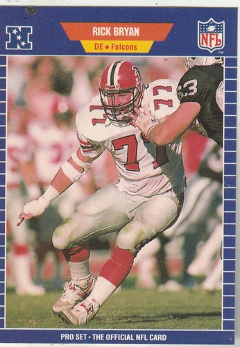 FREE SHIPPING-MINT-1989 Pro Set Rick Bryan #3 FALCONS PLUS BONUS CARDS ...