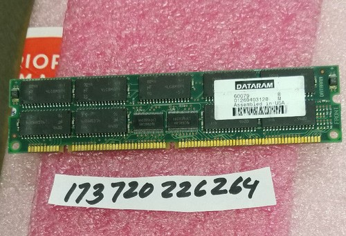 128MB EDO DIMM 168PIN ECC REG DataRam 60079 Memory Module 8X8 DUAL RANK ...