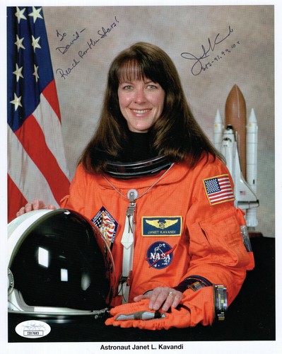 JANET KAVANDI HAND SIGNED 8x10 COLOR PHOTO NASA ASTRONAUT TO DAVID JSA ...