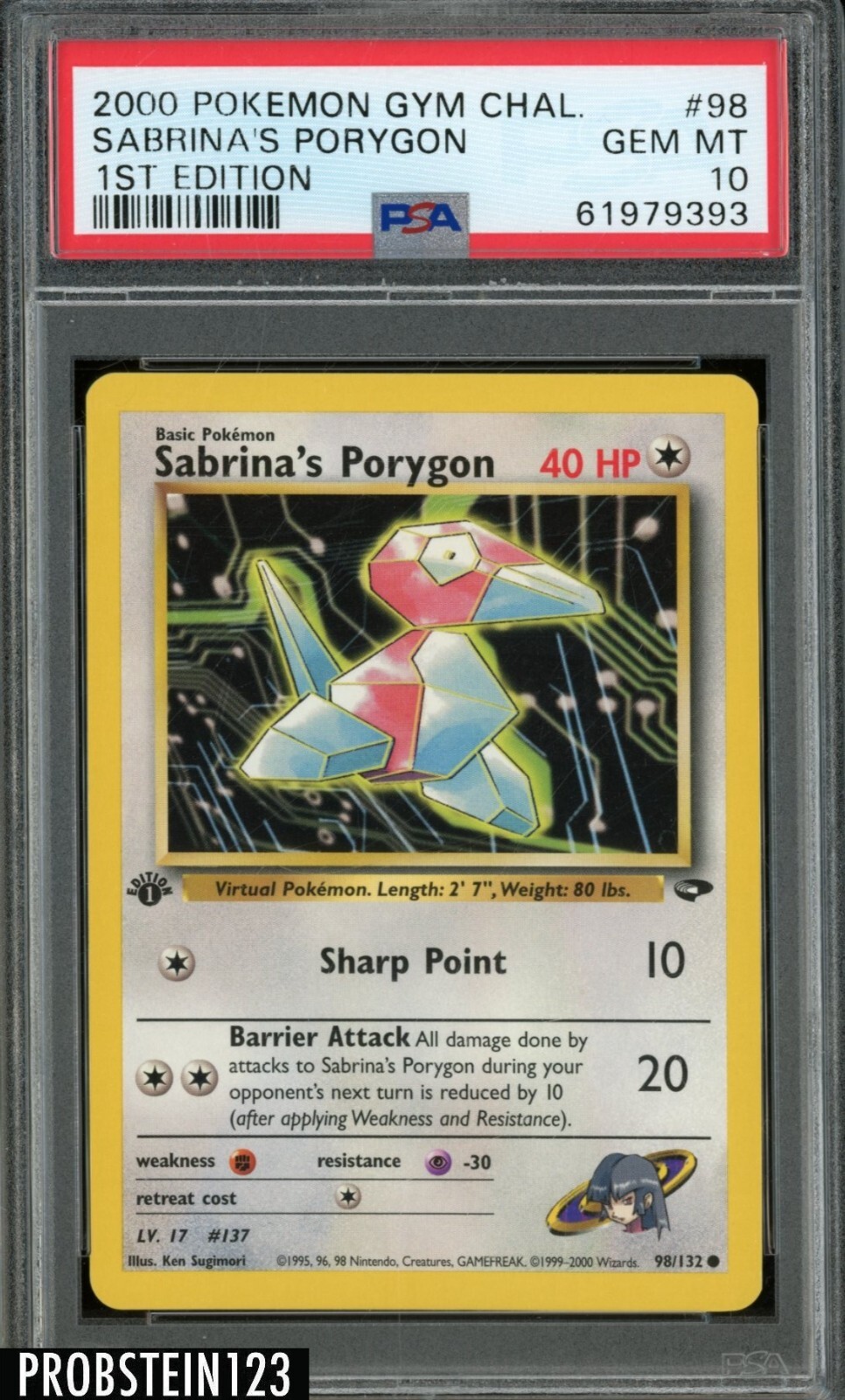 Sabrina's Porygon 2000 Gym Challenge #098/132 1st Edition Price Guide ...