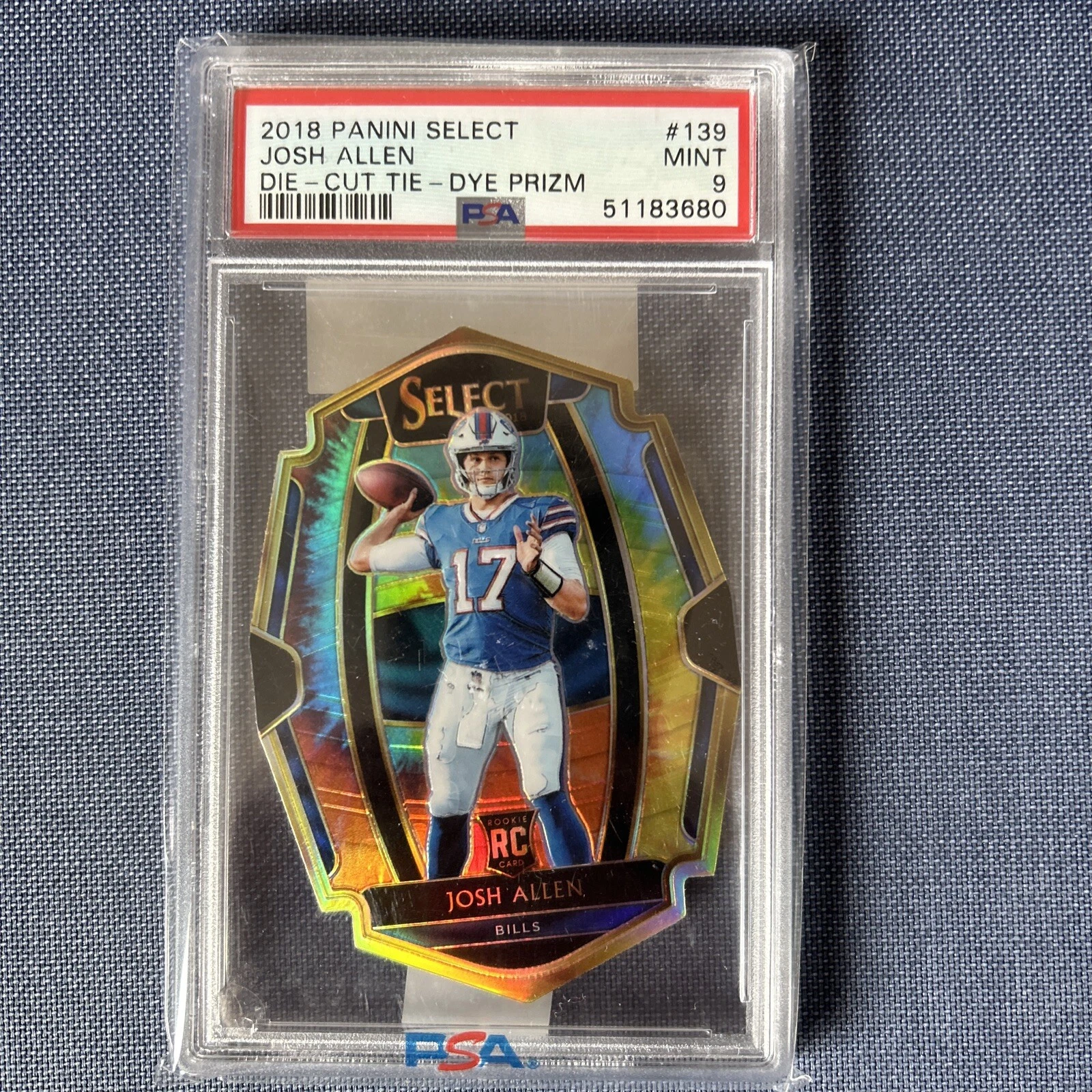 Josh Allen 2018 Select #139 Premier Level Tie-Dye Die-Cut /25 Price ...