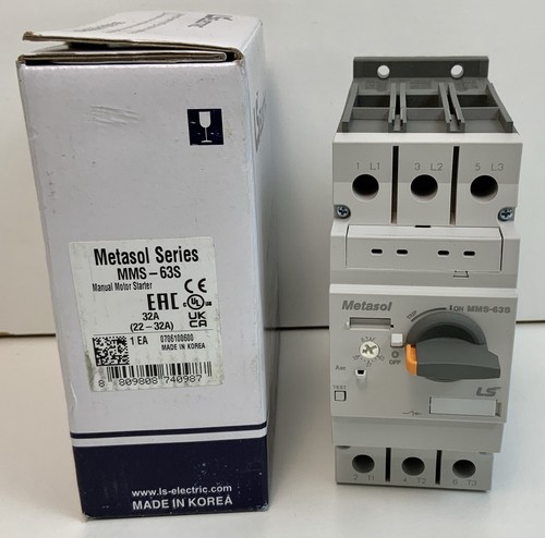 LS Electric Manual Motor Starter Metasol Series MMS-63S (22-32A) NEW | eBay