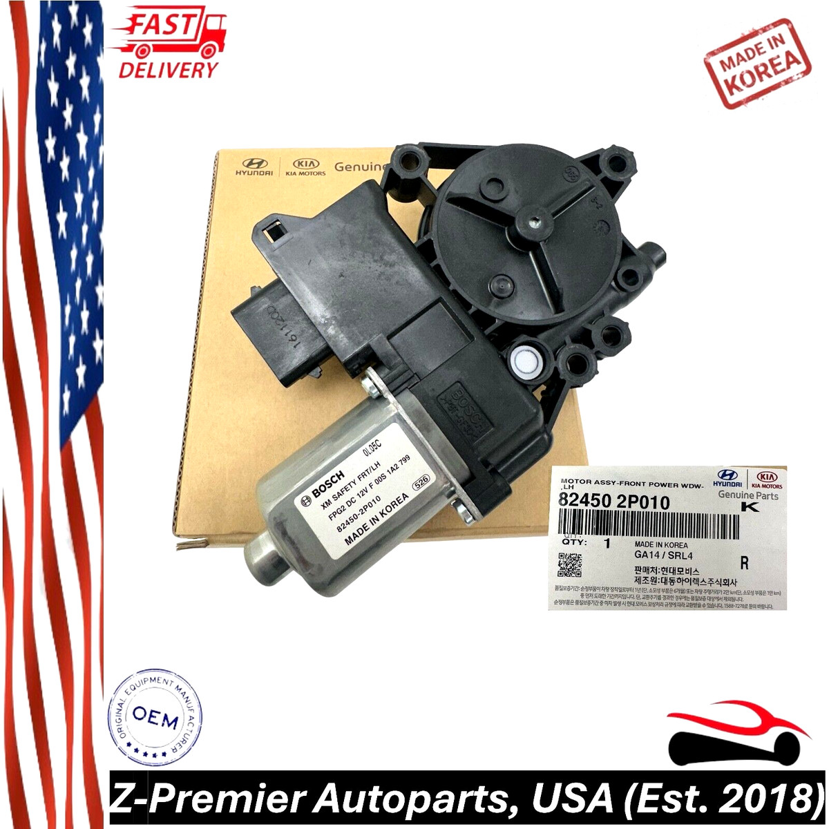 Motor Kia Kia For Kia Sorento 2011-2015 Door Window Motor 82450-1U010 ...