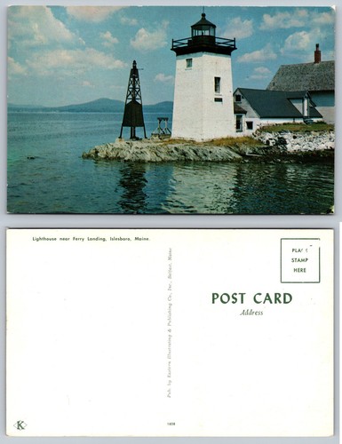 Lighthouse Ferry Landing Islesboro Maine Coastal Scenic Postcard | eBay
