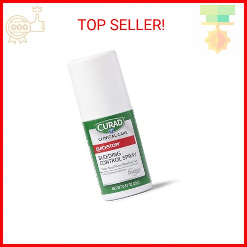 CURAD QuickStop Bleeding Control Spray, For Minor Cuts & Scrapes, .81oz ...