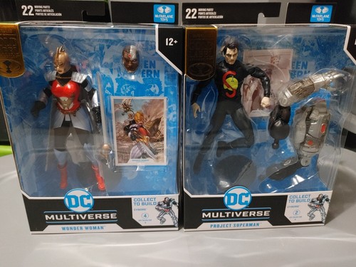 DC McFarlane Cyborg BAF Lot Of 2. Project Superman & Wonder Woman. New ...