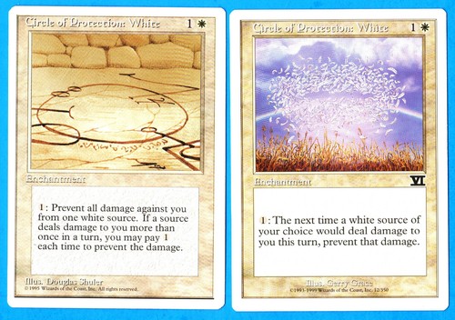 Circle of Protection White 1995 4th & 6th MTG Common White Enchantment ...