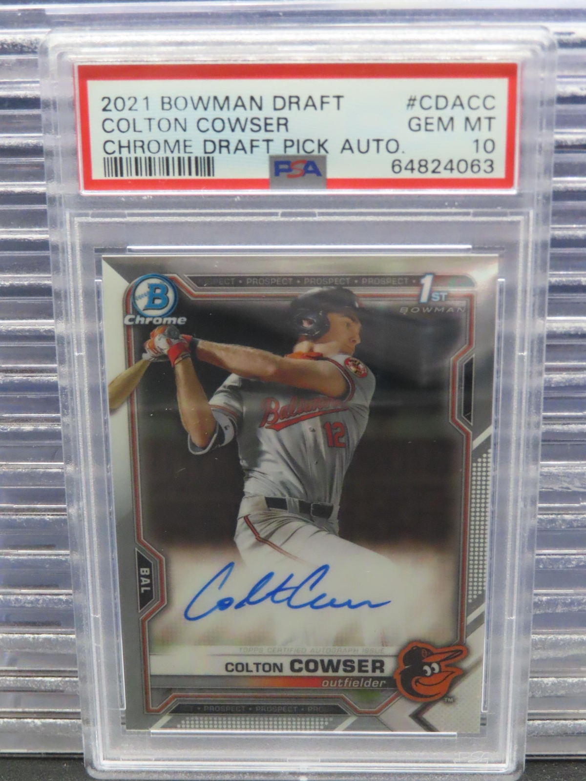 Colton Cowser 2021 Bowman Draft #CDA-CC Chrome DP Auto (1st) Price ...