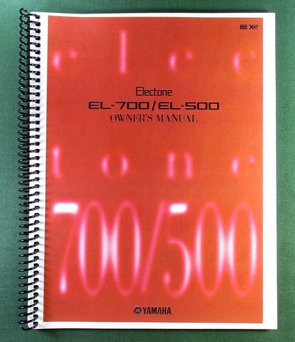 Yamaha EL-700 EL-500 Instruction Manual: 184 Pages & Protective Covers ...