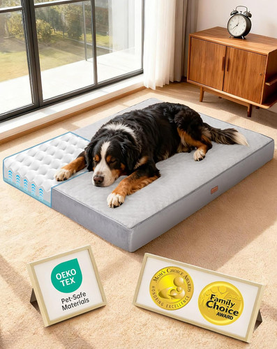 Orthopedic Waterproof Dog Bed for Extra Large Dogs, Machine-Washable ...