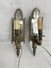Vintage Pair Large Wall Lamps Lights Gothic Halloween Medieval Dungeon ...