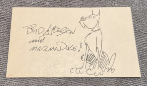 Brad Anderson Hand-signed Marmaduke Drawing Sketch | eBay