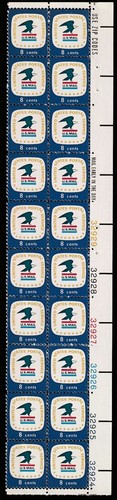 U.S. Sc. #1396, MNH, Lower Right Plate Strip, 8c USPS Emblem | eBay