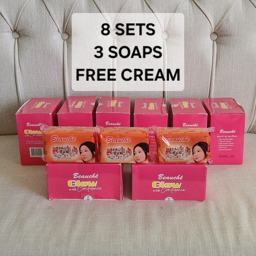 8 SETS 3x 90 GRAM SOAPS FREE CREAM BEAUCHE INTERNATIONAL SKIN CARE ...