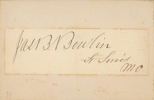 James B. Bowlin- Signed Historical Notecard (Missouri Politician) | eBay