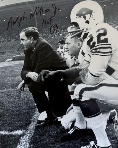 RALPH WILSON JR. HAND SIGNED 8X10 HOF 09 NFL AFL BUFFALO BILLS OWNER ...