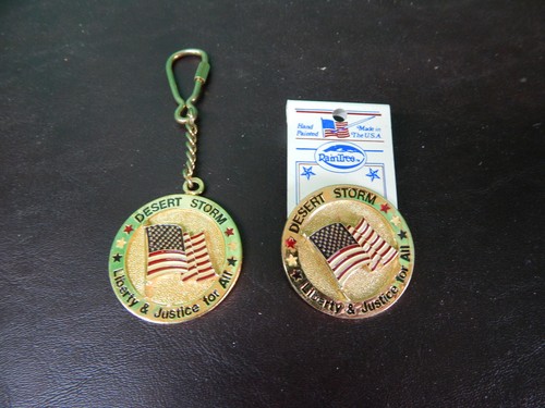 desert storm pin & key ring american flag | eBay