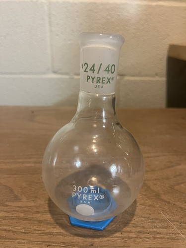Pyrex 300ml Round Bottom Boiling Flask 24/40 | eBay