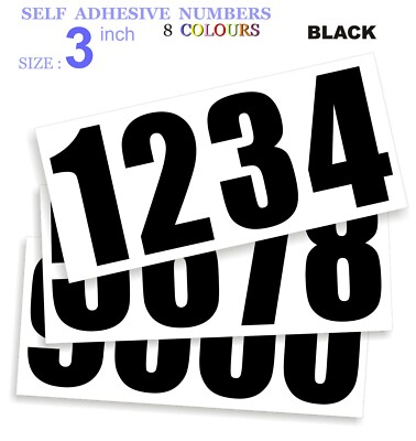 Black Self Adhesive Numbers in Sign-Making Supplies for sale | eBay UK