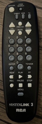 Genuine RCA Systemlink 3 RCU300Wd Remote Control Universal TV Vcr Cbl ...