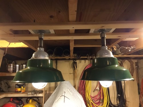 Appleton Form 100 Porcelain Lights PAIR 12'' Shade w/ Swivel Hangers | eBay