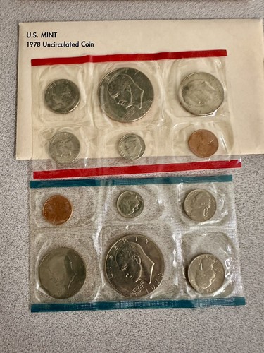 1978 US Mint Set, Envelopes & Cardboard Inserts PD Philadelphia Denver ...