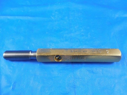 3/8 24 UNF SPECIAL SET THREAD PLUG GAGE .375 GO ONLY P.D.= .3448 ...