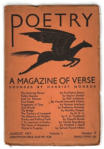 Harriet Founder Monroe / POETRY A Magazine of Verse Vol L Number V ...