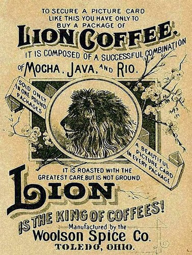 Lion Coffee Vintage Style Ad, Freshly Brewed, Java Joe, Metal Sign | eBay