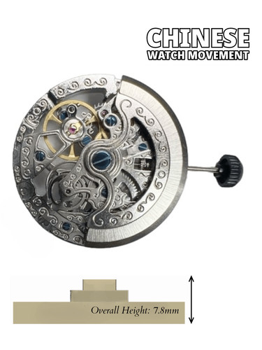 Chinese Watch Movement Automatic Skeleton Mechanical TY2807 3Hands | eBay