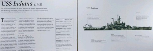 USS Indiana Ship Boat Vessel Picture Detail Sheet Out of Print Wall Art ...