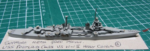 USS Portland WWII Heavy Cruiser by Superior, Scale 1/1200 1/1250 Ship ...