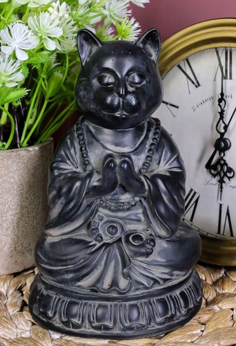 Buddha Cat Statue Meditating Zen Cat Figurine Cat Memorial Or Spiritual ...