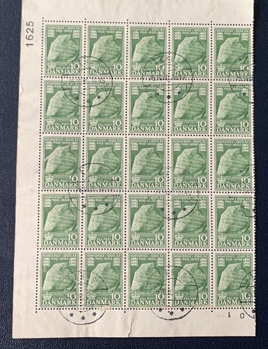 Denmark Danmark 1960 - sheet with 25 cancelled stamps hinged | eBay.de