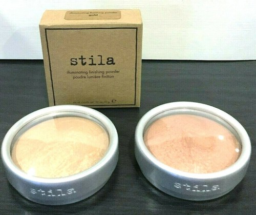 STILA ILLUMINATING FINISHING PRESSED POWDER IN GOLD OR ROSE GOLD NEW ...