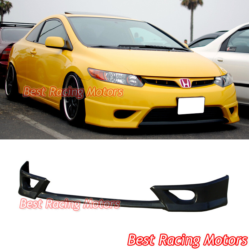 Fits 06-08 Honda Civic Coupe 8Th Gen FG2 Type S Front Bumper Lip & CS ...