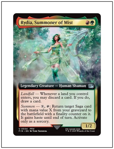 1x Rydia, Summoner of Mist, Extended Art, Final Fantasy, Magic MTG NM ...