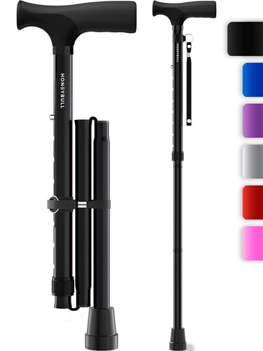 Walking Cane | Single Tip Canes for Men & Women, Foldable, Adjustable ...