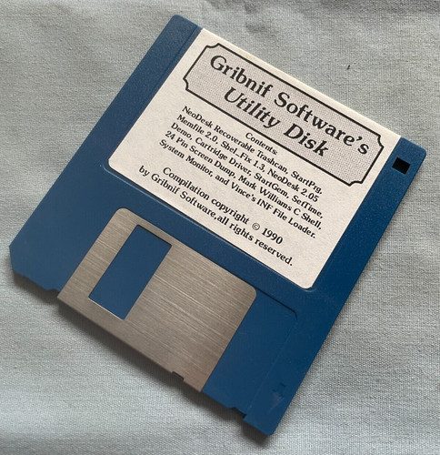 GRIBNIF SOFTWARE UTILITY DISK w/NeoDesk 1990 Atari ST Computer 3.5 Disk ...