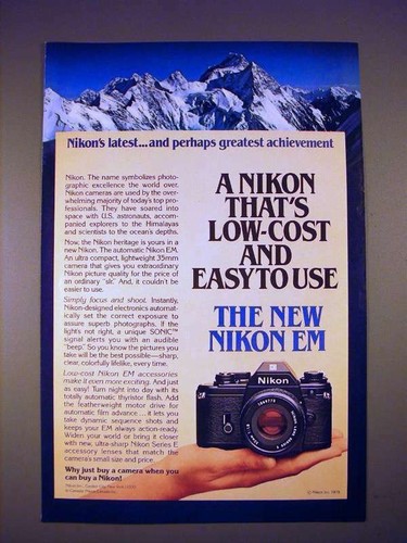 1979 Nikon EM Camera Ad - Low-Cost and Easy! | eBay