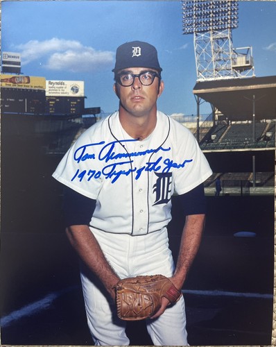 Tom Timmerman Detroit tigers Autographed 8x10 W INSCRIPT 1970 ...